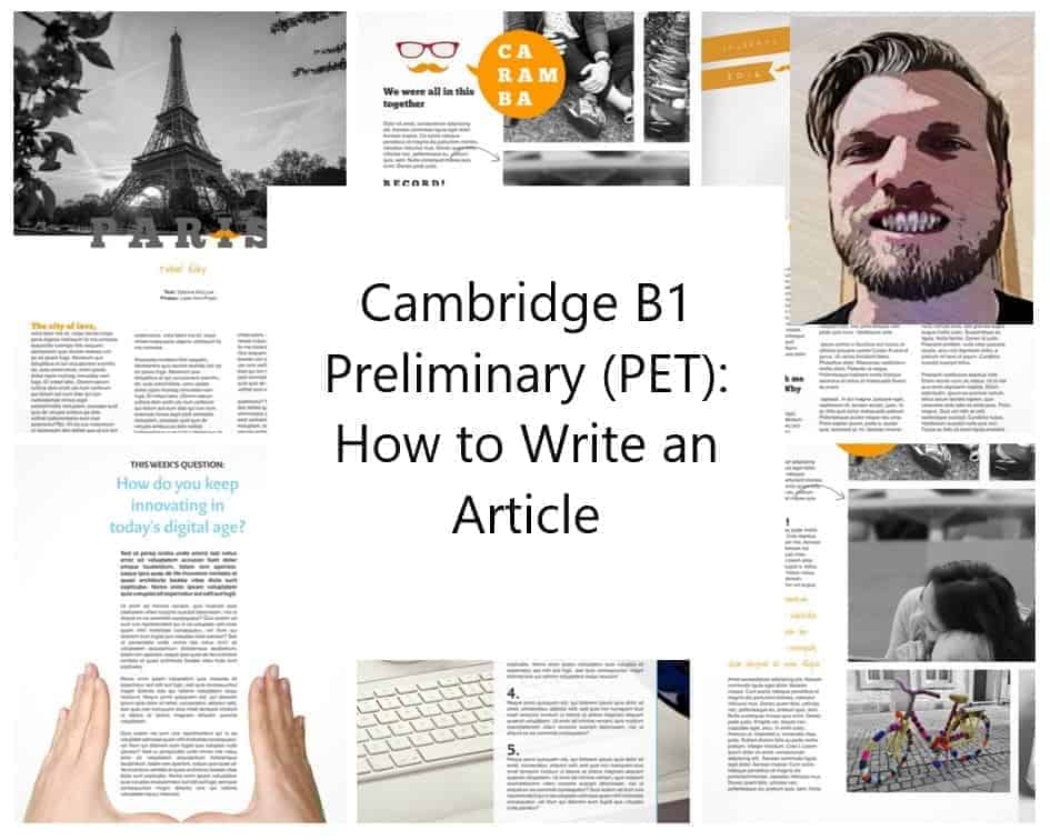 Cambridge B1 Preliminary PET How To Write An Article In 2021 Cambridge B1 Preliminary PET How To Write An Article In 2021