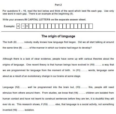 Cambridge C1 Advanced (CAE): Reading and Use of English Part 2 ...